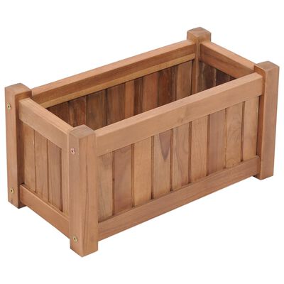vidaXL Arriate de madera maciza de teca 50x25x25 cm | vidaXL.es
