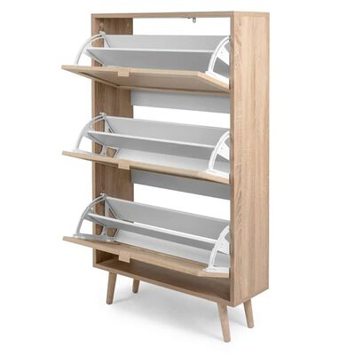 Finori Zapatero Bali 49A color roble Sonoma y patrón de caña | vidaXL.es