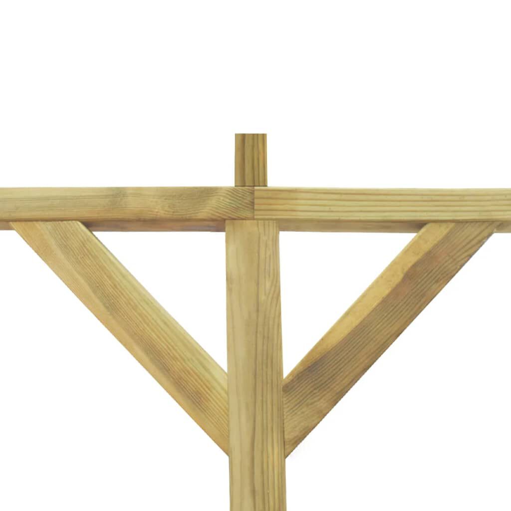 vidaXL Pérgola inclinada B-Stock madera de pino impregnada 2x6x2,2 m
