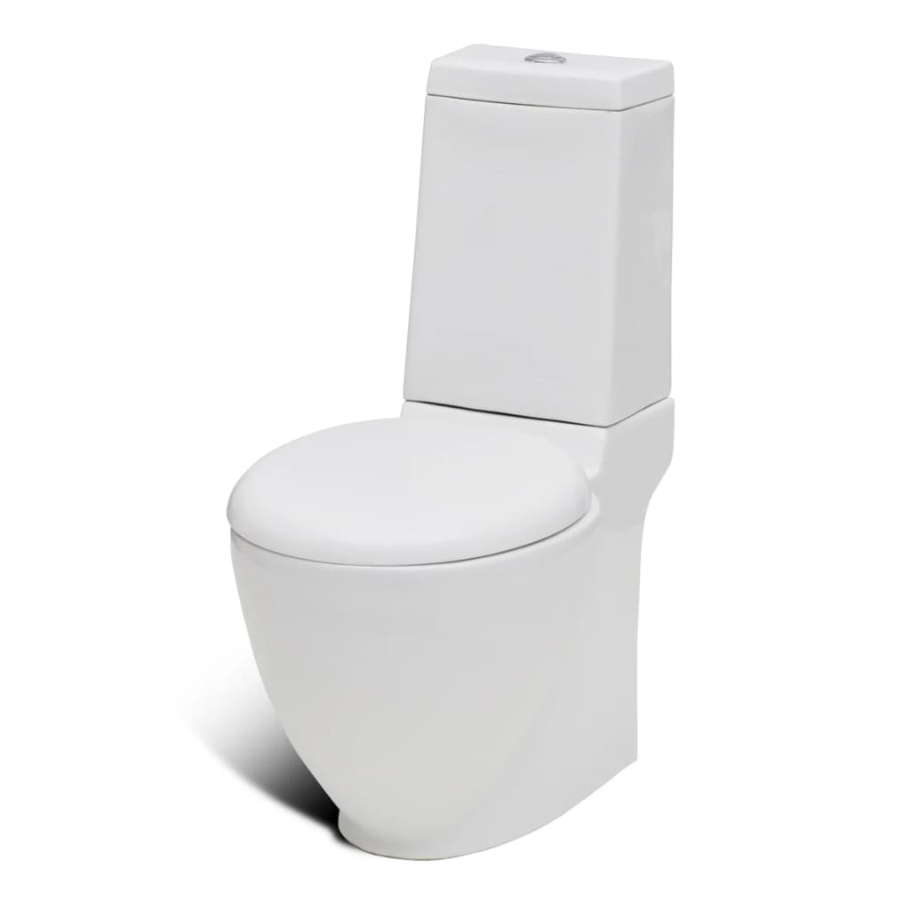 vidaXL Juego de váter WC y bidé de cerámica blanca | vidaXL.es