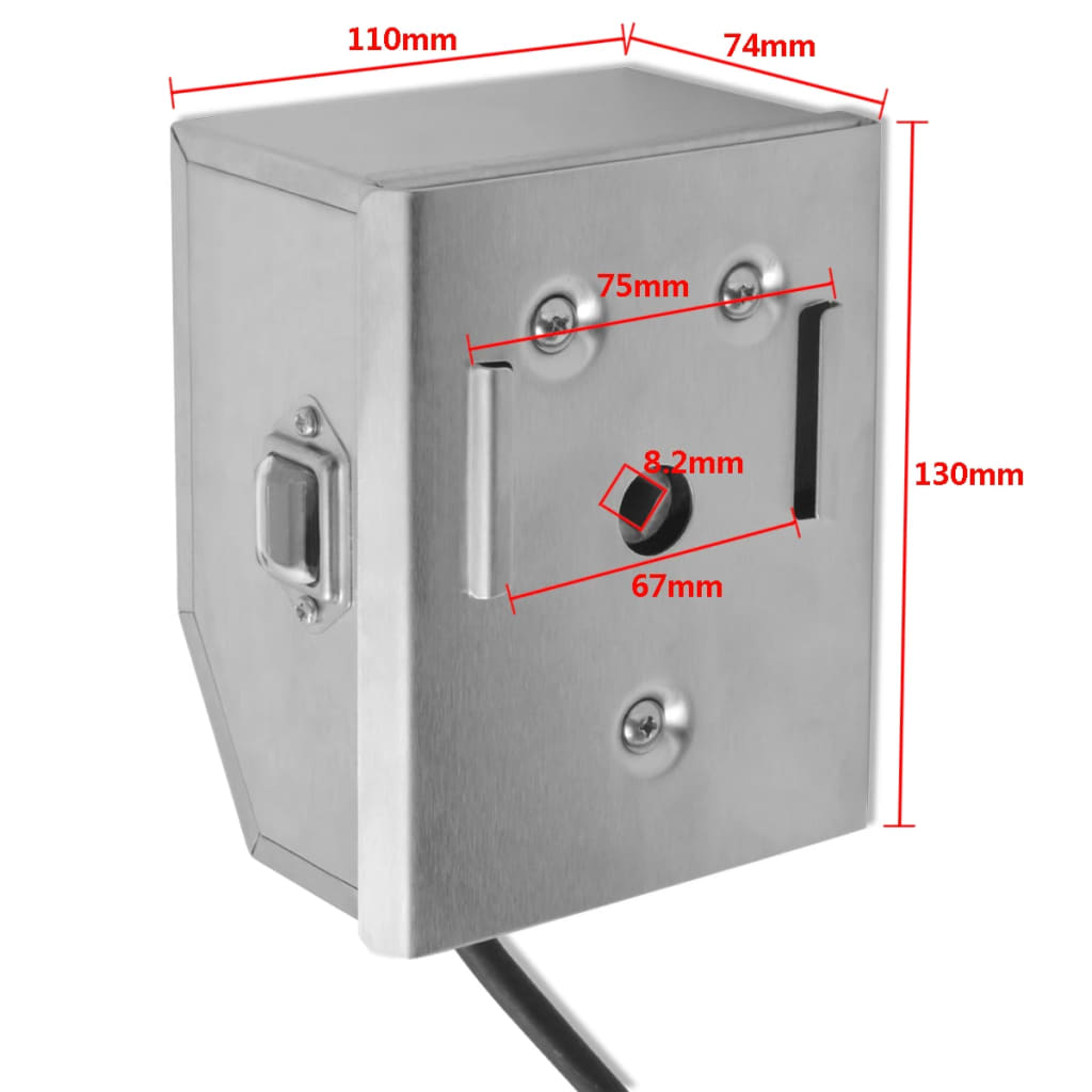 vidaXL Espetón para asados/barbacoa con motor profesional acero 900 mm ...
