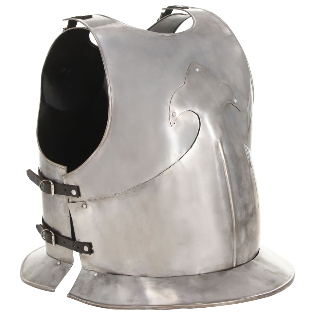 vidaXL Réplica de coraza de armadura medieval LARP acero plateado ...