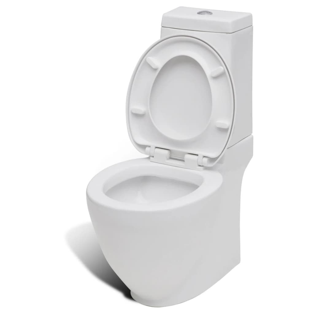 vidaXL Juego de váter WC y bidé de cerámica blanca | vidaXL.es