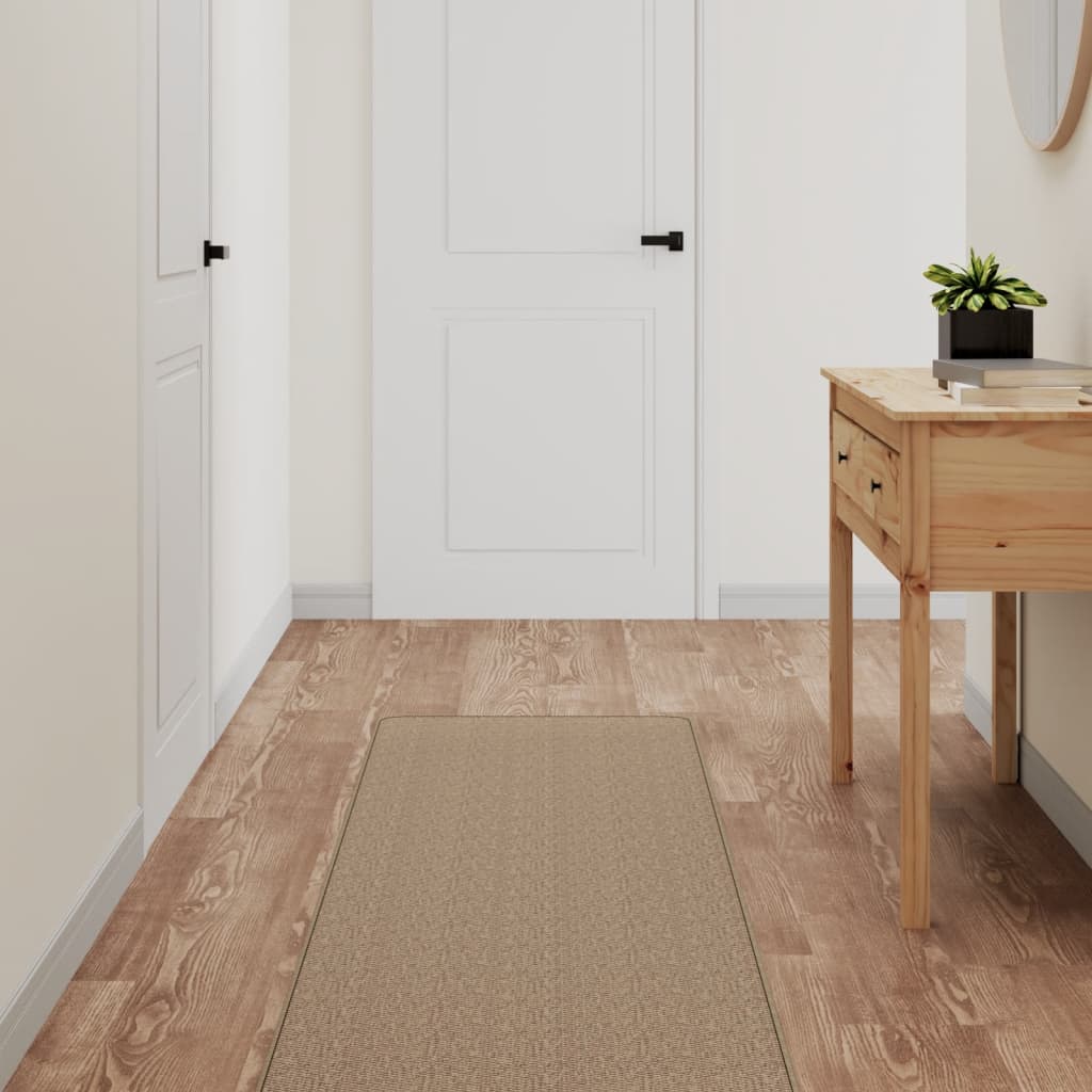 vidaXL Alfombra de pasillo con aspecto de sisal color arena 50x200 cm ...