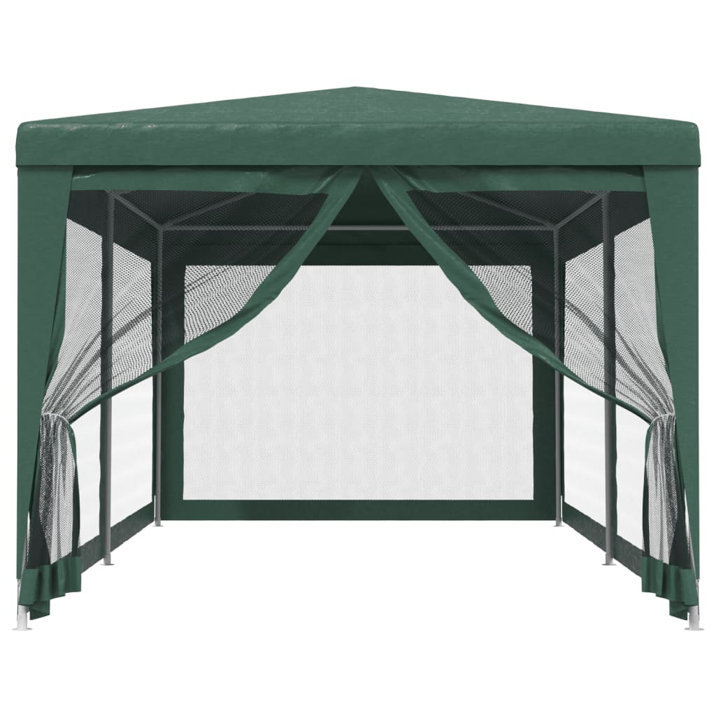 vidaXL Carpa para fiestas con 6 paredes de malla HDPE verde 3x6 m | vidaXL.es
