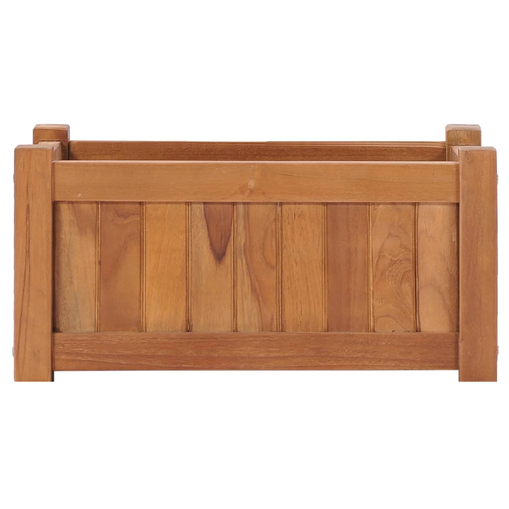 vidaXL Arriate de madera maciza de teca 50x25x25 cm | vidaXL.es